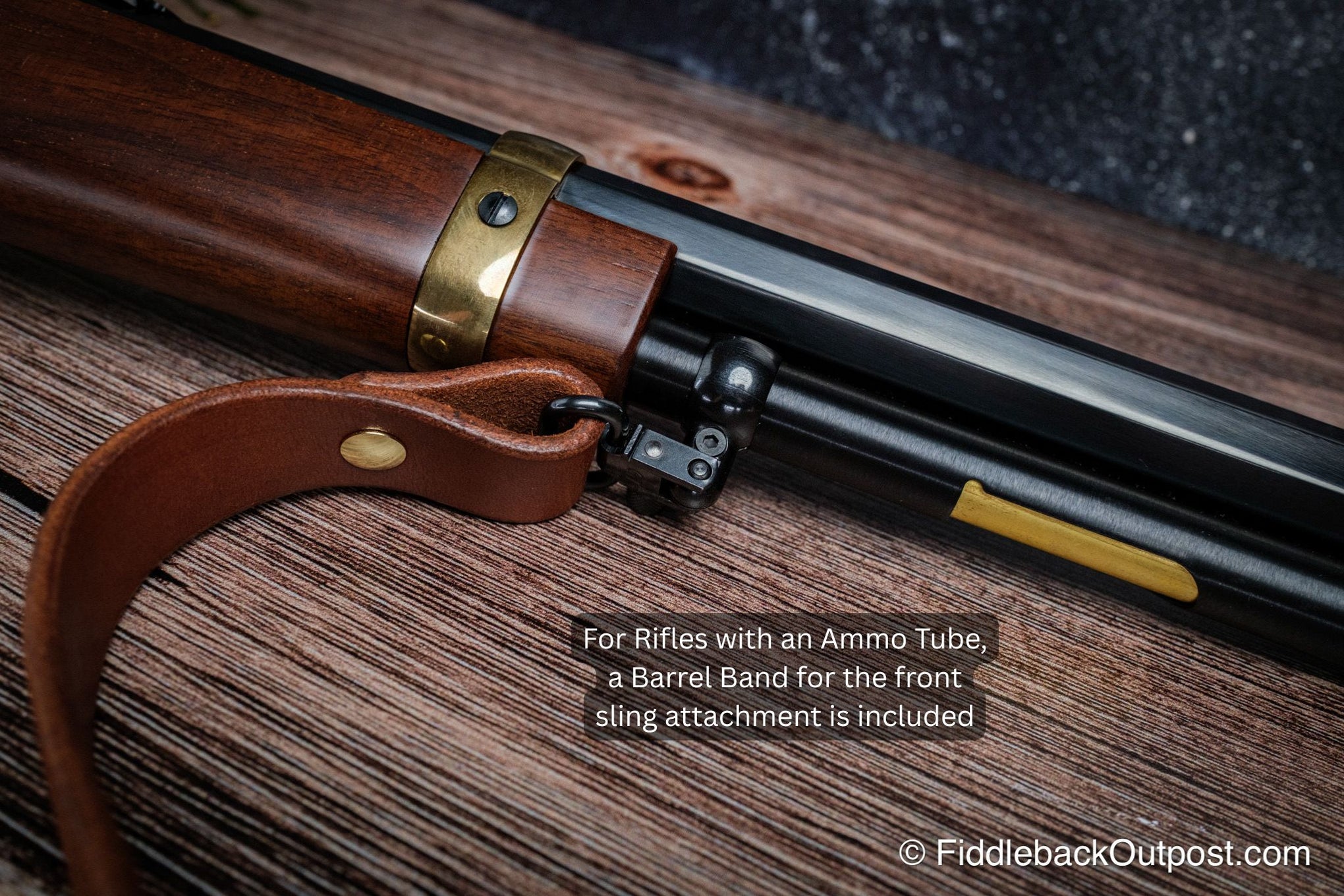 Leather Rifle Harness and Sling Set - Drill Free - No Drilling Required ...
