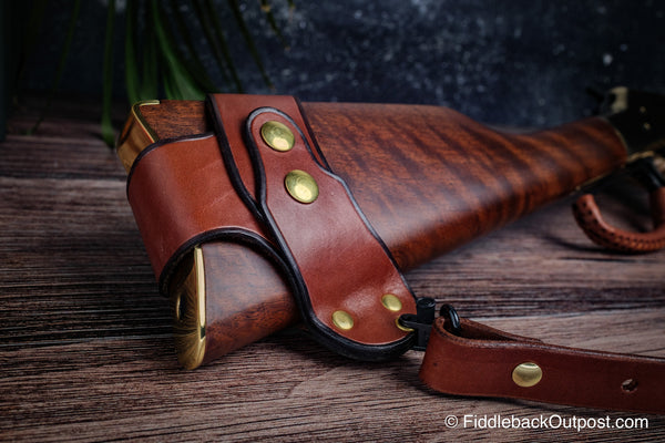 Leather Rifle Harness and Sling Set - Drill Free - No Drilling Required ...