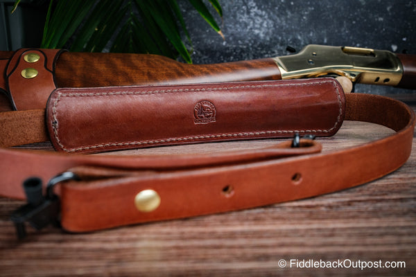 Leather Rifle Sling Ammo Carrier - Fiddleback Outpost
