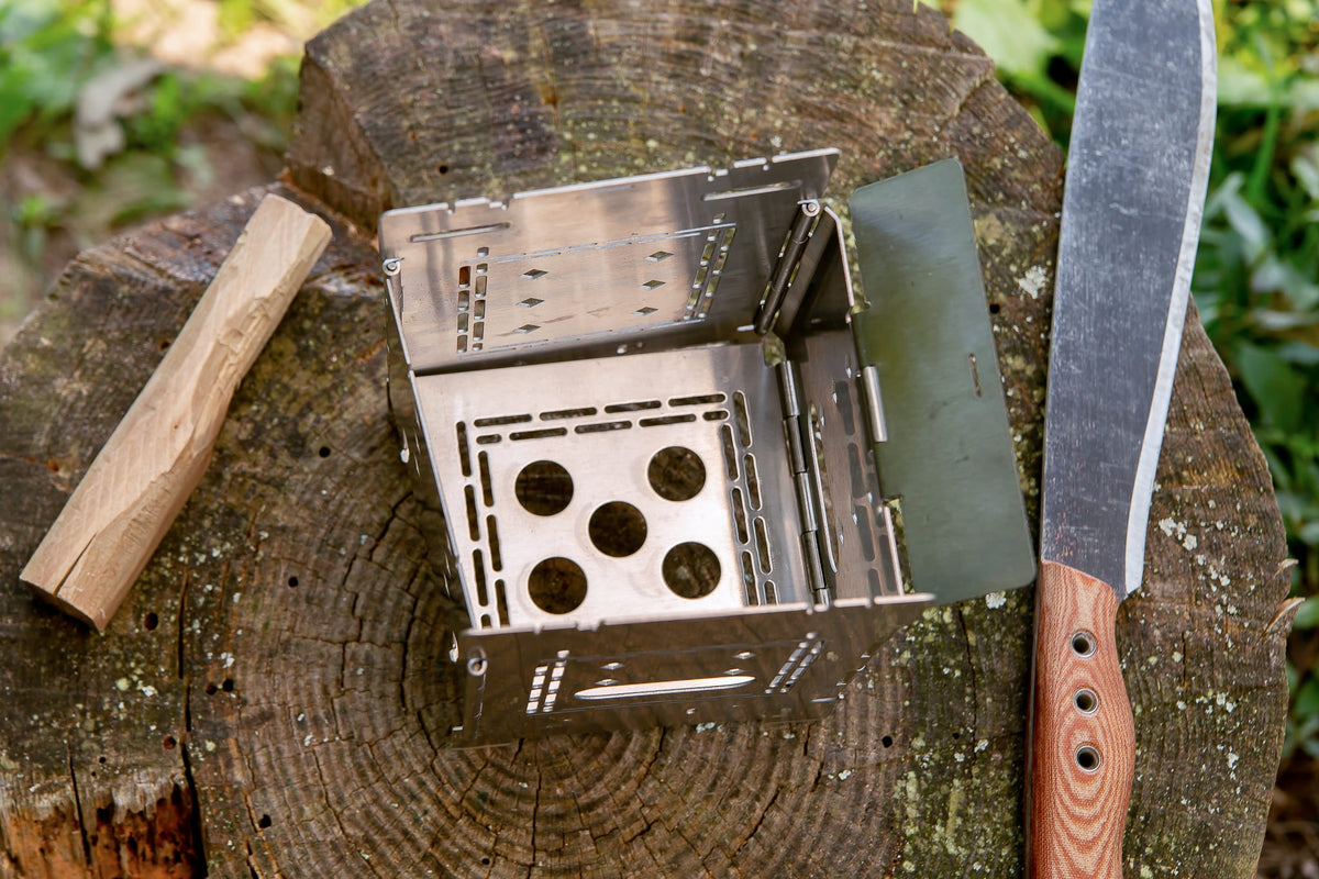 Firebox Stove - 5" Gen2 Large Camp Stove - Fiddleback Outpost
