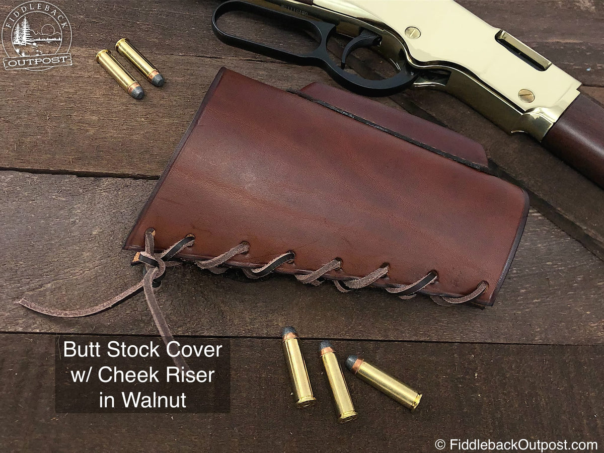 Rifle Butt Stock Cover - RLO Custom Leather - Fiddleback Outpost