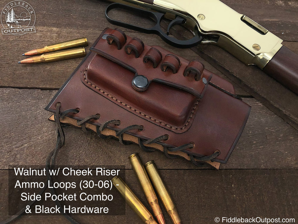 Rifle Butt Stock Cover - RLO Custom Leather - Fiddleback Outpost