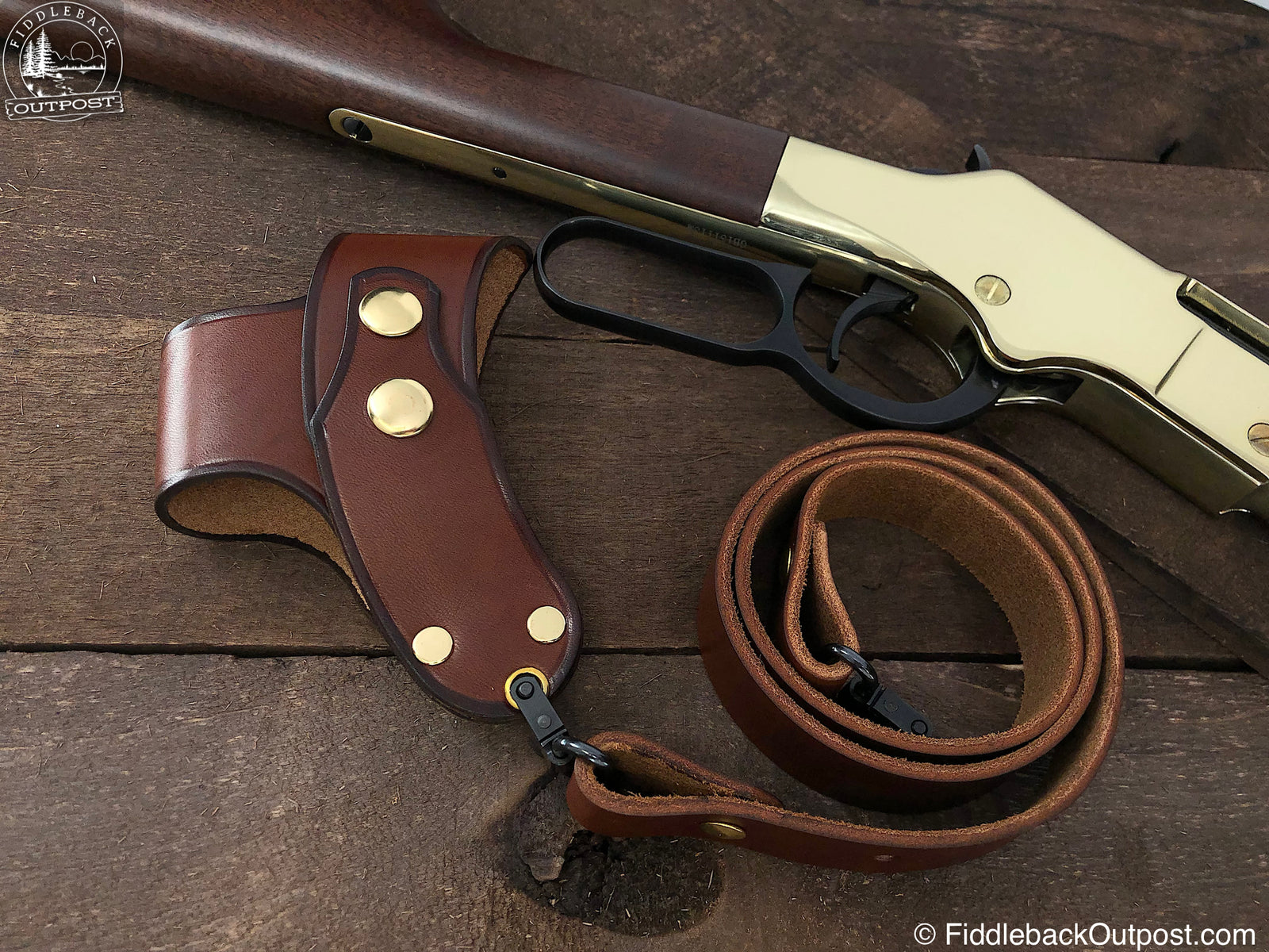 No Drill - Harnessed Rifle Sling - RLO Custom Leather - Fiddleback Outpost