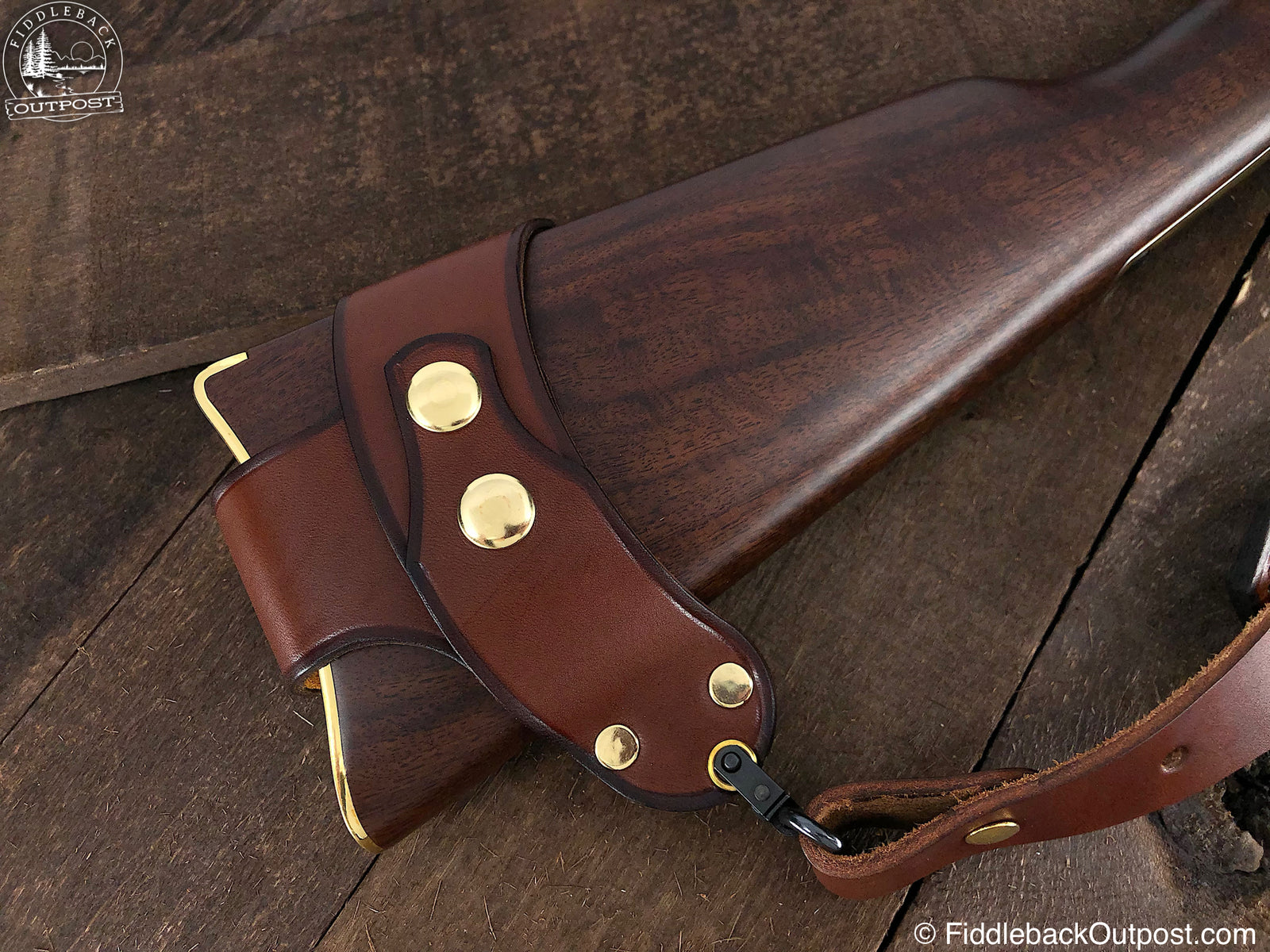 No Drill - Harnessed Rifle Sling - RLO Custom Leather - Fiddleback Outpost