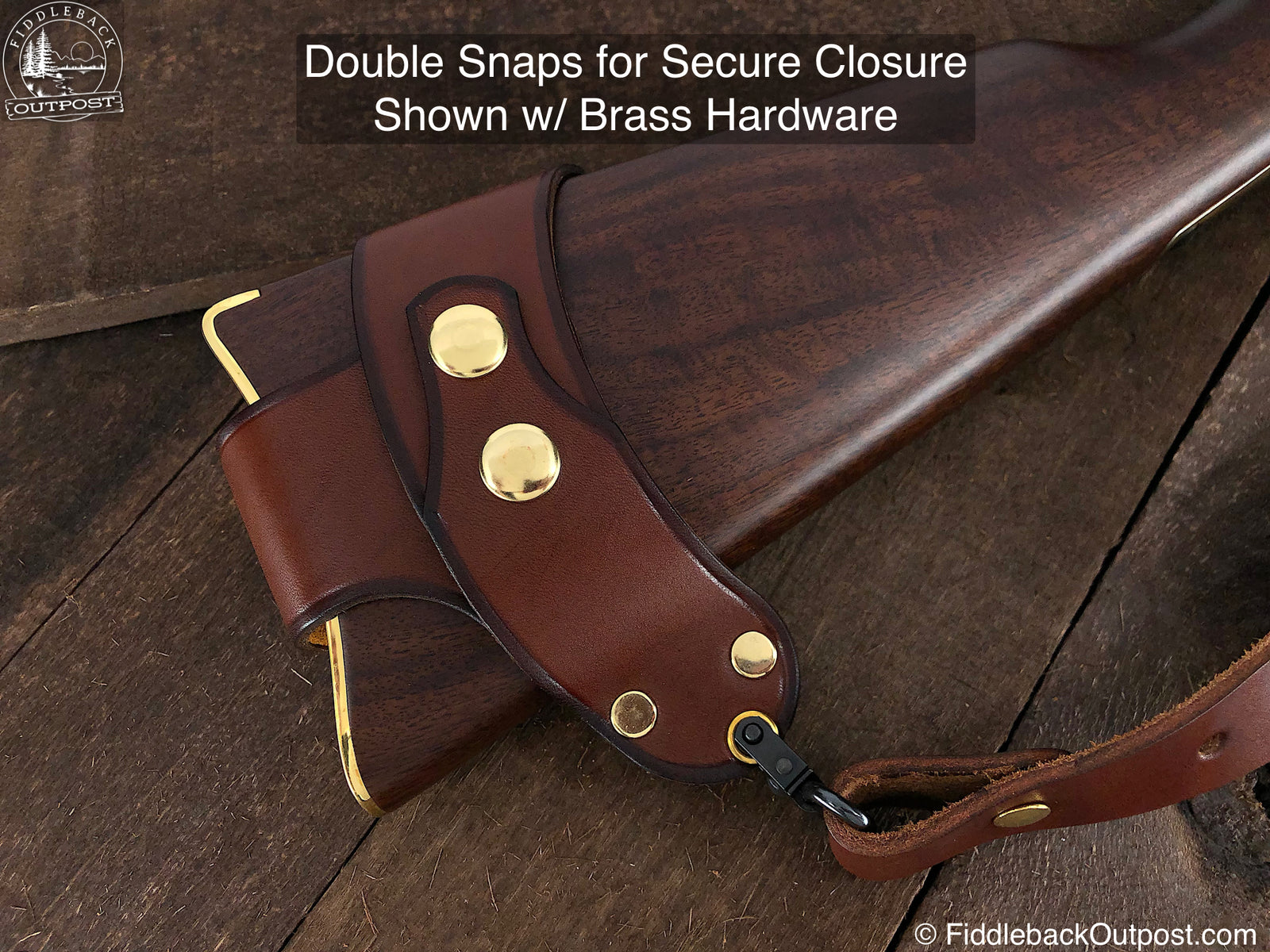 No Drill - Harnessed Rifle Sling - RLO Custom Leather - Fiddleback Outpost